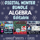 DIGITAL Math Winter January BUNDLE: Two-Step Equations + Algebraic ...