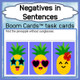 Negatives in Sentences - Summer Level One - Boom Cards™