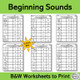 Beginning Sounds Worksheets for PowerPoint or Print