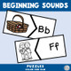 Beginning Sounds Flashcards, Puzzles, Clip Cards & Worksheets