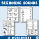 Beginning Sounds Flashcards, Puzzles, Clip Cards & Worksheets