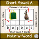 CVC Short Vowel A Bundle Make-A-Word, Puzzles, Worksheets & Flashcards
