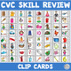 CVC Words, Short Vowels Clip Cards with Nonsense Words