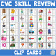 CVC Words, Short Vowels Clip Cards