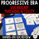 Progressive Era Activity Vocabulary Matching Hands-On EOC Review