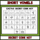 Short Vowel Words, Secret Code Literacy Center