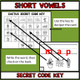 Short Vowel Words, Secret Code Literacy Center
