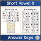 Short Vowel O Bundle Make-A-Word, Puzzles, Worksheets & Flashcards