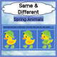 Same & Different - Spring Animals - Matching & Find the Difference