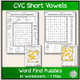 Word Find Puzzles CVC Short Vowel