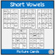 Color by Code Worksheets with Picture Cards CVC Short Vowel