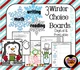 Winter Choice Boards-Math, Reading and Writing Digital and Printable