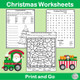 Christmas Worksheets Morning Work Print and Go