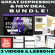 BUNDLE! Great Depression & New Deal in 3 Engaging VIDEOS & ACTIVITIES