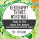 Geography: Five Themes of Geography Word Wall