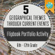 Geography: 5 Themes of Geography Flipbook (Using Current Events)