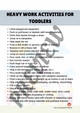 Heavy Work Teacher and Caregiver Handouts | Why it is Important and ...