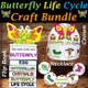 Life Cycle of a Butterfly Craft Bundle, Lifecycle Crown Hat, Necklace ...