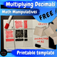 FREE Math Manipulatives | Multiplying Decimals Using Area Models ...