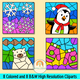 Winter Color By Number Clipart | Winter Clip Art | Winter Clipart ...