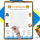 Summer Word Search and Crossword Puzzle Worksheets