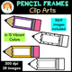 Pencil Frames Cliparts | Pencil Labels Clip art | Pencil Name Tags ...