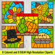 Thanksgiving Color By Number Clipart | Thanksgiving Cliparts ...