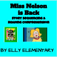 MISS NELSON IS BACK: SEQUENCING ACTIVITY & READING COMPREHENSION