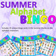 Summer Alphabet Bingo Cards Beach Alphabet Activity Game - 5x5