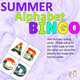 Summer Alphabet Bingo Cards Beach Alphabet Activity Game - 5x5