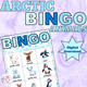 Arctic Animal Bingo Cards Activity Game for Classroom Parties - 3x3