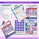 Alphabet Bingo Cards with Patriotic Letters Activity Game - 5x5