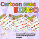 Cartoon Bugs Bingo Game Activity 4x4 Bingo Cards