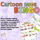 Cartoon Bugs Bingo Game Activity 4x4 Bingo Cards