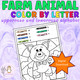 Farm Animal Color By Letter Alphabet Practice Kindergarten Printable ...
