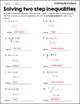Two Step Inequalities Coloring Activity - Amped Up Learning