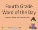 Fourth Grade Word of the Day and Vocabulary Builder - Amped Up Learning