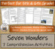 Seven Wonders of the World Close Reading Comprehension Bundle | 5th ...