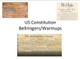 US Constitution Bell Ringers or Warm Ups - Amped Up Learning