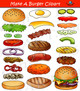 Build A Burger Hamburger Clipart Set - Amped Up Learning