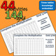 44 activities with a 144 grid (times tables, decimals, squared numbers ...