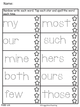 Sight Word Trace Fry's 100