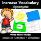 Synonyms- Activity Pack - Matching Activities, Student Response Sheets ...