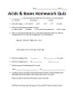 Acids and Bases Homework Quiz - Amped Up Learning