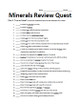Minerals Review Quest Worksheet - Amped Up Learning