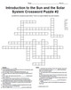 Introduction to the Sun and the Solar System Crossword Puzzle Set ...