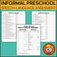 Informal Preschool Speech-Language Assessment with Developmental Norms ...