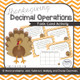 Thanksgiving Decimal Mixed Operation Task Cards - Amped Up Learning