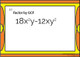 Factoring a Polynomial by its Greatest Common Factor (GCF) - 20 Task ...
