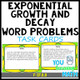 Exponential Growth and Decay Task Cards: 16 Word Problems - Amped Up ...